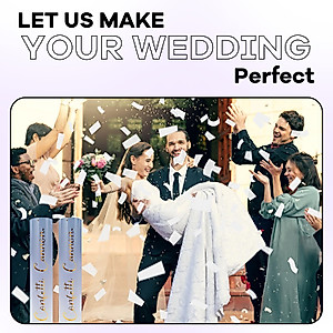 Confetti Poppers White Confetti Cannon 12 Pack Party Poppers Biodegradable12inch Wedding Party Confetti Bulk Streamer Confetti Cannon Launches up to15-25ft for Christmas Birthday Graduation New Year