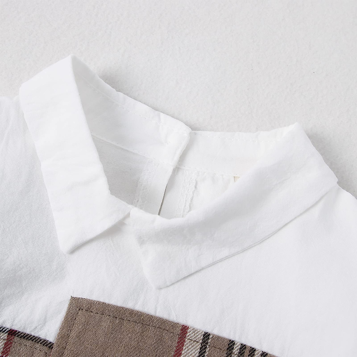 CM C&M WODRO Toddler Baby Girl Plaid Dress Long Sleeve Belted Button Down Shirts Kid Fall Corduroy Tunic Dress Casual Clothes(Plaid,2-3 Years)