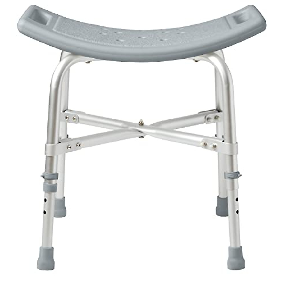 Medline Heavy Duty Shower Chair Bath Bench Without Back, Bariatric Bath Chair Supports up to 550 Lbs