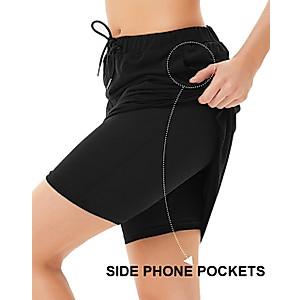 JACK SMITH Women's Plus Size Golf Athletic Lightweight Casual Dress with Pockets(3XL,Black)