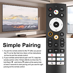 Replacement ERF3M90H Remote Control for Hisense Smart TV Model 43A6H 50A6H 55A6H 65A6H 75A6H 55U8K 50U6H 55U6H 65U6H 75U6H 65U8H 75U8H (No Voice)