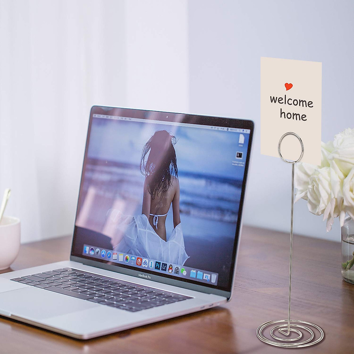 MANGZ 15 Pack 8.75 Inch Tall Table Number Holder, Place Card Holder, Table Picture Holder, Wire Photo Holder Clip,Menu Note Stand for Weddings, Banquets