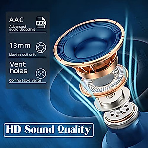 ESSONIO Headphones Bluetooth earpiece Wireless Headphones with mic Cell Phone Noise Canceling earpiece Hands-Free Headset