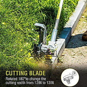 PowerSmart Cordless String Trimmer & Edger, 13-Inch 2-in-1 Height Adjustable Weed Eater, 40V 4.0Ah Battery & Charger Included