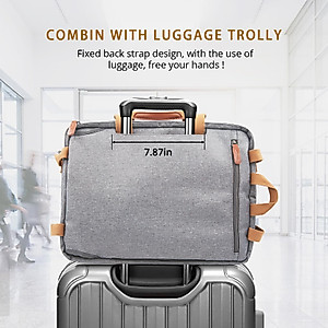 MOLNIA 3 in 1 Laptop Backpack, 17.3 inch Computer Bags for Men, Laptop Backpack for Men, for Travel Bussiness Men Women, Grey