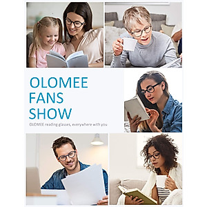 OLOMEE Reading Glasses Women Men Classic Round Readers +3.00 Circular Cheaters Glasses W/Lightweight Frame Comfortable Fit 5 Pack