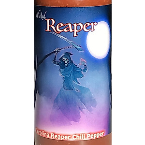 Carolina Reaper Hot Sauce 5 Dried Whole Chili Peppers Gift Set +2 Free World's Hottest Wicked Reaper 2,000,000 Scoville