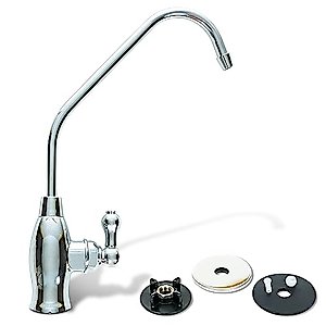 Aquaboon Non-Air Gap RO Faucet - Reverse Osmosis Faucet Chrome Finish - Drinking Water Faucet for Kitchen Sink fits Water Filtration System - Filtered Water Faucet Stainless Steel - Beverage Faucet