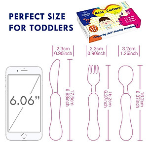 Lehoo Castle Toddler Utensils Set, 6PCS Dinosaur Toddler Silverware Spoon and Fork Knife Set, Children's Flatware Set