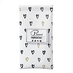 2PCS Portable Eyeglass Pouch Sunglass Goggles Case for Woman with Cleaning Cloth