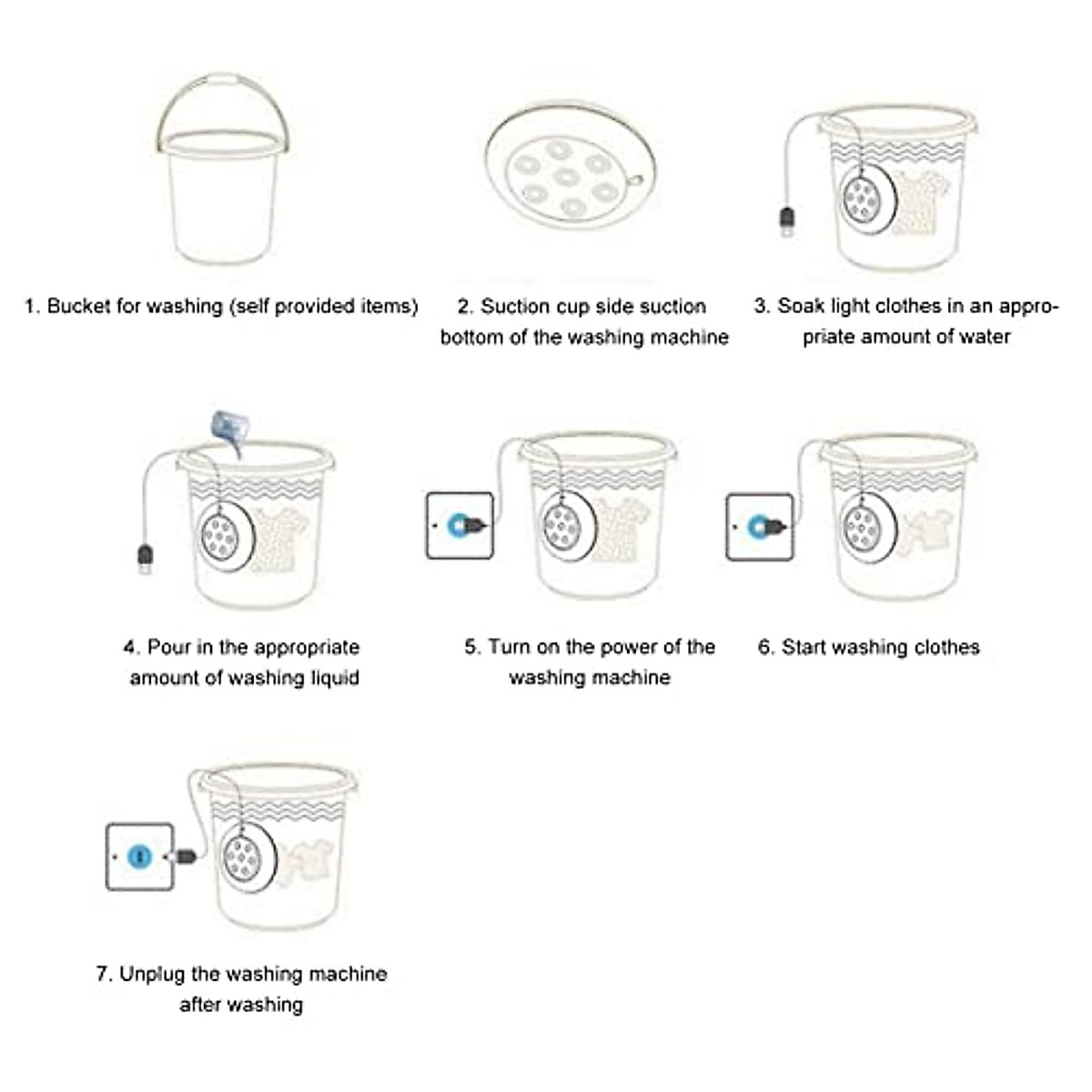 Portable Mini Washing Machine, Portable Turbo Washer with USB Powered Turbine Washing Machine for Underwear, Socks, Baby Clothes