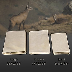 (2 Pack) Car Cleaning Natural Chamois Cloth,Leather Auto Car Wash Drying Towel, for Car Vehicle Cleaning Accessories,(18" x25'' 2-Pack)