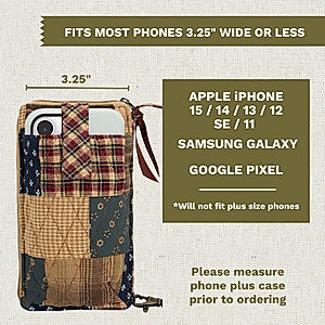 Bella Taylor Cell Phone Wristlet Wallet for Women with Smartphone Pocket and RFID Protection, Primitive Patch Navy Patchwork