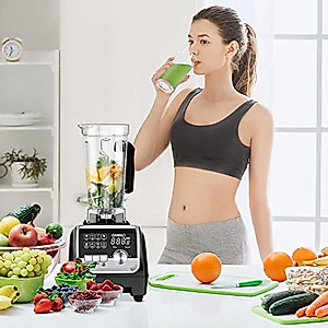 OMMO Blender for Kitchen 1800PW, Professional Countertop Blender Smoothie Maker with Built-in Timer, High Power Blender 68oz Cups for Smoothies, Blend, Chop, Grind