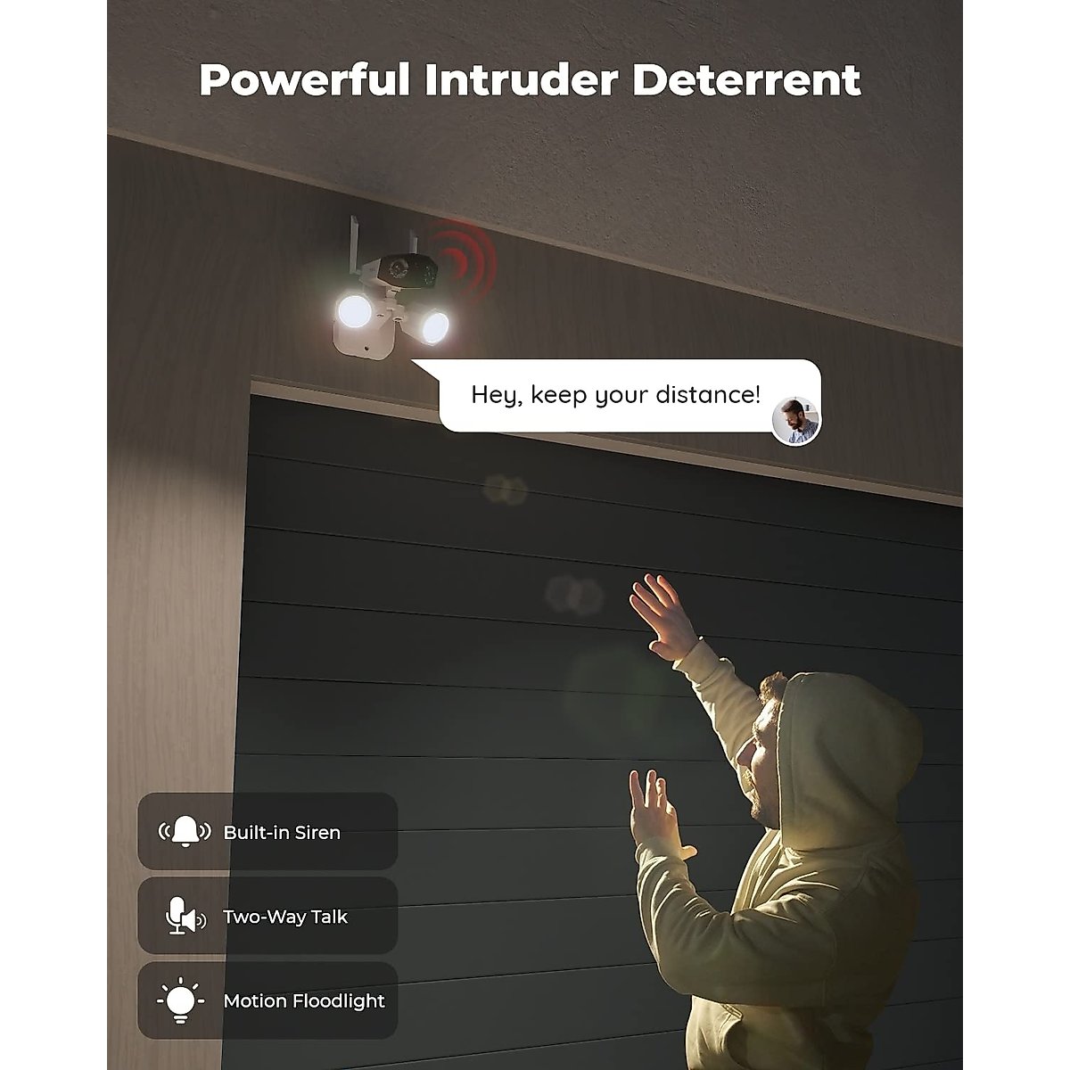 REOLINK Floodlight Camera with 256GB microSD Card Bundle, Duo Floodlight WiFi, 8MP Dual-Lens Camera for Outdoor Security, 5GHz/2.4GHz WiFi, Human/Vehicle/Pet Detection, Local Storage
