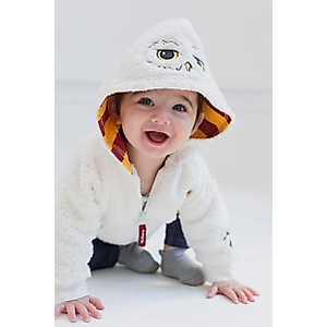 Harry Potter Hedwig Owl Toddler Boys Fleece Zip Up Costume Hoodie White 3T