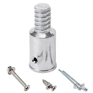 Metal 1" Threaded Tips Replacement for Wood Push Broom Handle Threaded End