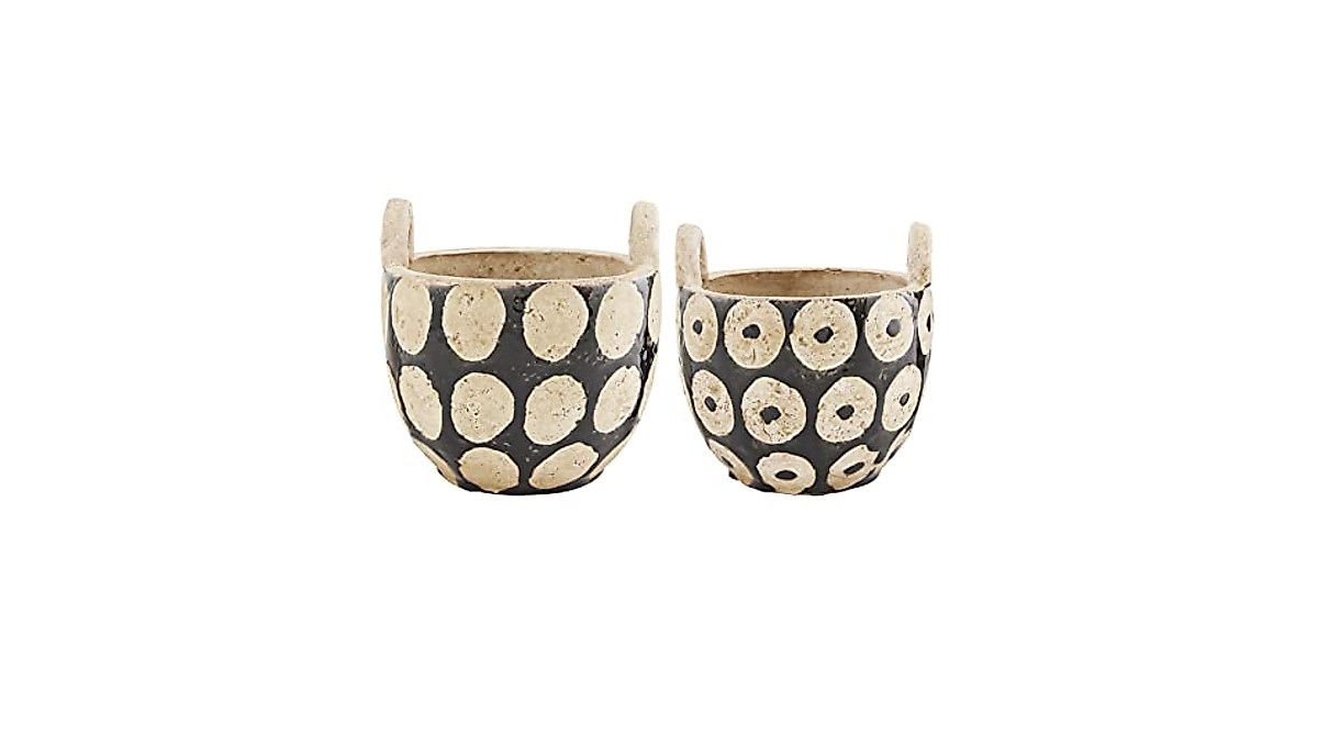 Buy Mud Pie Terracotta Glaze Pot - Open Dot Design