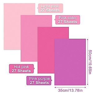 NEBURORA 108Sheets Pink Gift Tissue Paper Valentine's Day Tissue Paper Wrap Tissue for Packaging Presents Crafts Bouquets and Art Craft DIY Floral Birthday Party Festival