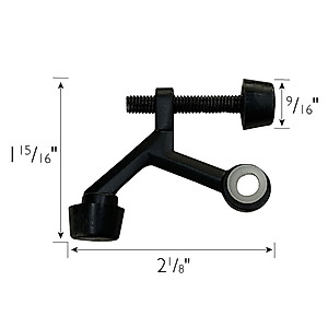 Design House 189068 Standard Hinge Pin Door Stop, 10-Pack, Matte Black, 10 Piece