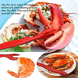 12Pcs Seafood Tools Set, Crab Leg Crackers And Tools - 2 Crab Crackers, 4 Lobster Shellers, 6 Crab Leg Forks/Picks Nut Cracker Forks Set, Opener Shellfish Lobster Leg Sheller Knife Kitchen Accessories