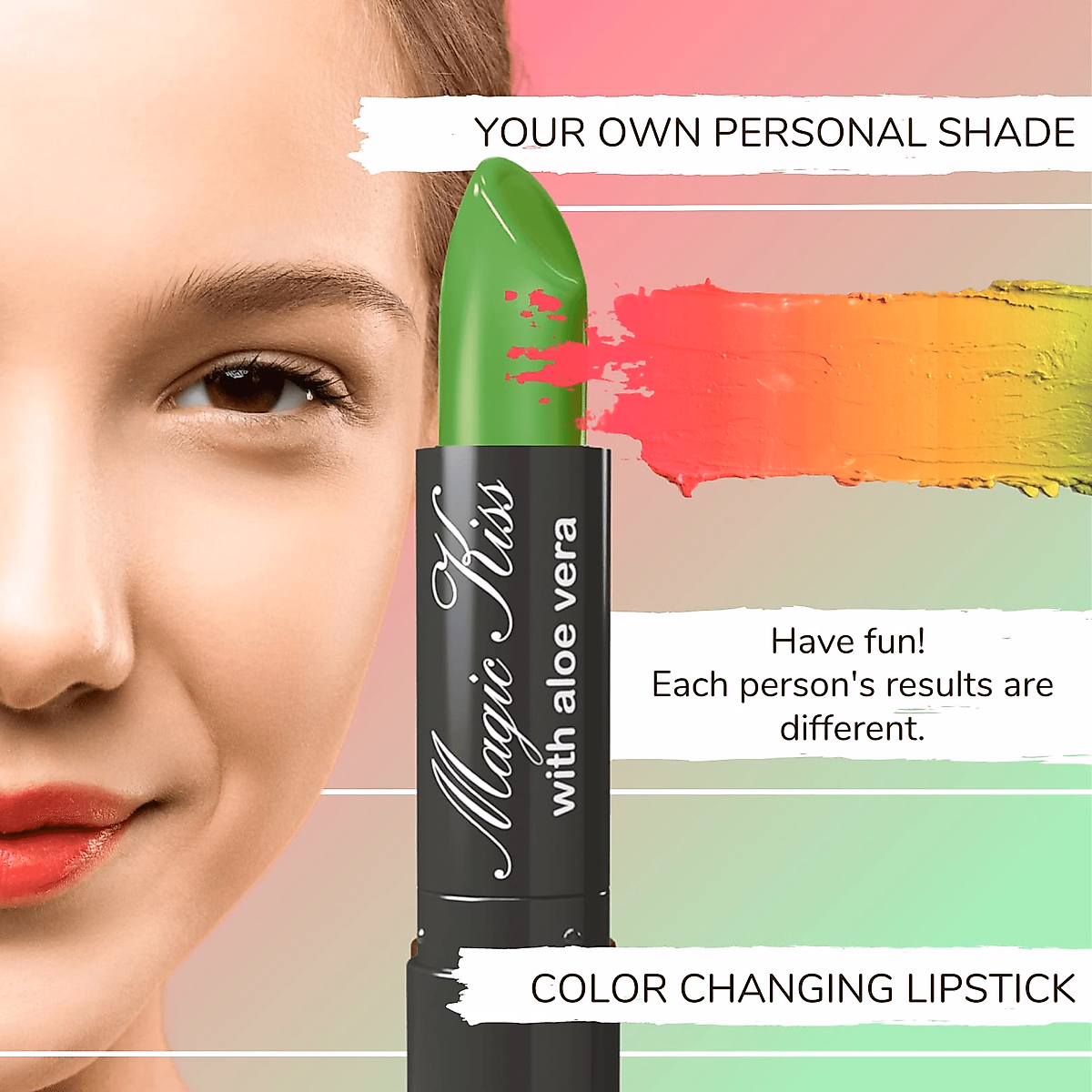 Magic Kiss Color Changing Matte 6 Piece Lipstick Set infused with Aloe Vera Made in USA (Colors of Aloha 1)