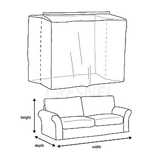 CRESNEL Furniture Cover Plastic Bag for Moving Protection and Long Term Storage (Sofa)