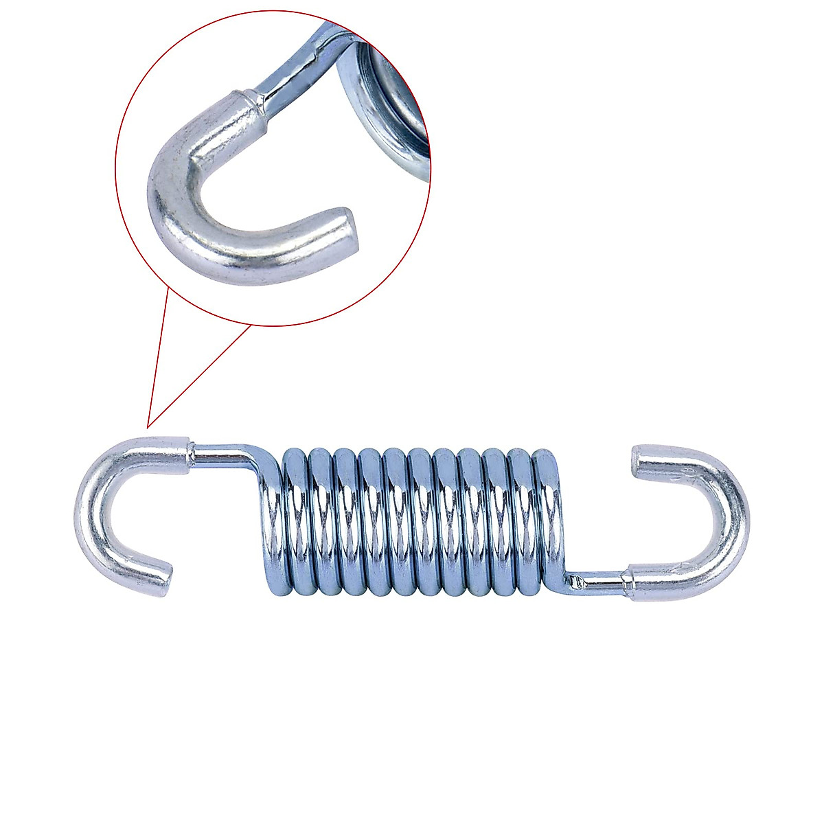 JIALIA GUPO 2-1/4inch(8Pcs) Protective Coated Replacement Furniture Tension Springs for Recliner Sofa Bed, Metallic (TH-2-1/4(2.3))