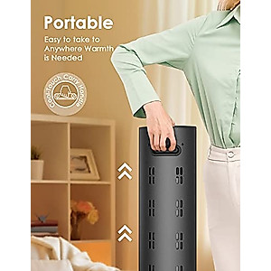 Oraimo Patio Heater, Outdoor Heater with Remote, 1500/750W ETL, IP55- Certificatied Quiet Electric Infrared Heater with Triple Protection portable for Bedroom, Living Room, Balcony and Garage Use