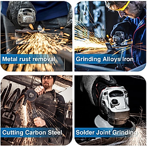 OUBA Cut Off Wheel & Grinding Wheel Flap Disc 43PCS 4 1/2 Inch Angle Grinder Discs Including Cutting wheels, Grinder Disc, Sanding Disc & Wrench 4.5inch x 7/8" Arbor Metal Stainless steel Cut Off Disc