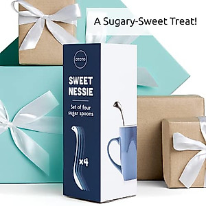 OTOTO Sweet Nessie Sugar Spoon (Set of 4) - Stainless Steel Tea Spoon - 100% Food Grade & Dishwasher Safe - Perfect Spoon for Tea & Coffee
