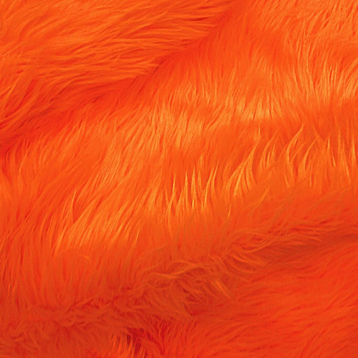 The Fabric Exchange Luxury Shag 60 Inch Fabric by The Yard (F.E. (Orange)
