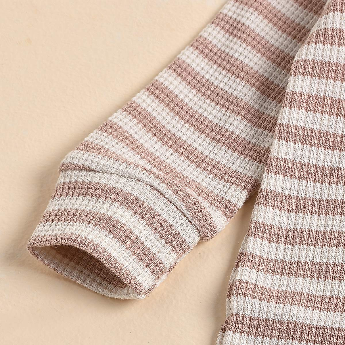 Aimaopao Newborn Infant Baby Girl Romper Bodysuit Girls Stripe Print One Piece Jumpsuit Pants Clothes Outfits (Stripe Long Sleeve Pink, 0-3 Months)