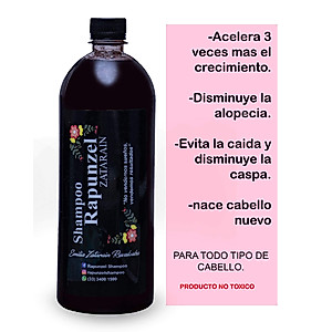 Super Rapunzel Sahmpoo/Conditioner/Colageno 3 in 1 Bundle. Effective Against Alopecia and Early Baldness, Eliminates Frizz, Dandruff, Ceborrhea. 100% Authentic Dist By Alebrije Imports Inc.