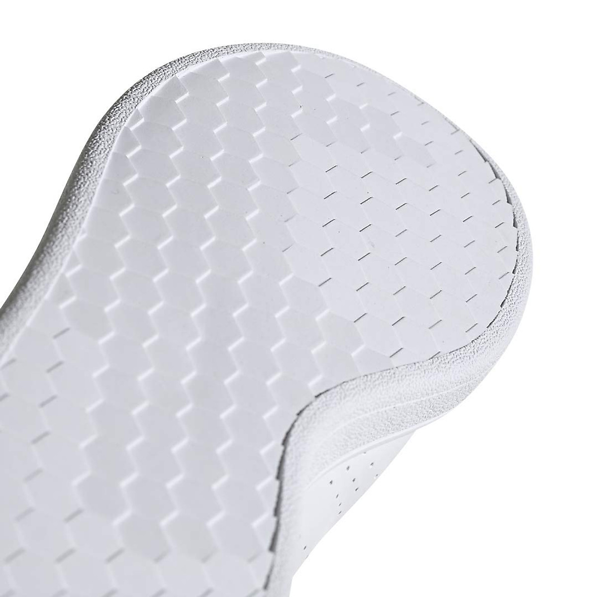 adidas Men's Advantage Base Tennis Shoe, White/White/Green, 10.5 M US