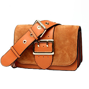 Myosotis510 Retro Women's Cross Body Clutch Genuine Leather Messenger Flap Bag