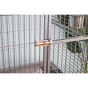 Double Cage with Center Divider for Bird Parrot Aviary W64xd32xh73