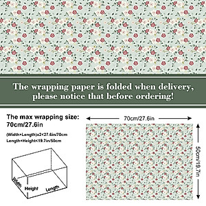 AnyDesign 12 Sheet Eucalyptus Leaves Wrapping Paper Watercolor Greenery Floral Gift Wrap Paper Folded Flat Green Leaves Art Paper for Wedding Birthday Party DIY Crafts Gift Wrapping, 19.7 x 27.6 Inch