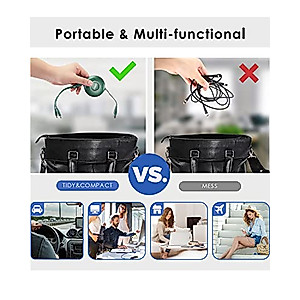 CAFELE [2023 Upgraded] Multi Charging Cable, [No Tangled] Retractable Phone Charger Cord with USB C/Micro USB/I Port for Phones and Tablets,3A,3.3FT,Compact for Car/Travel