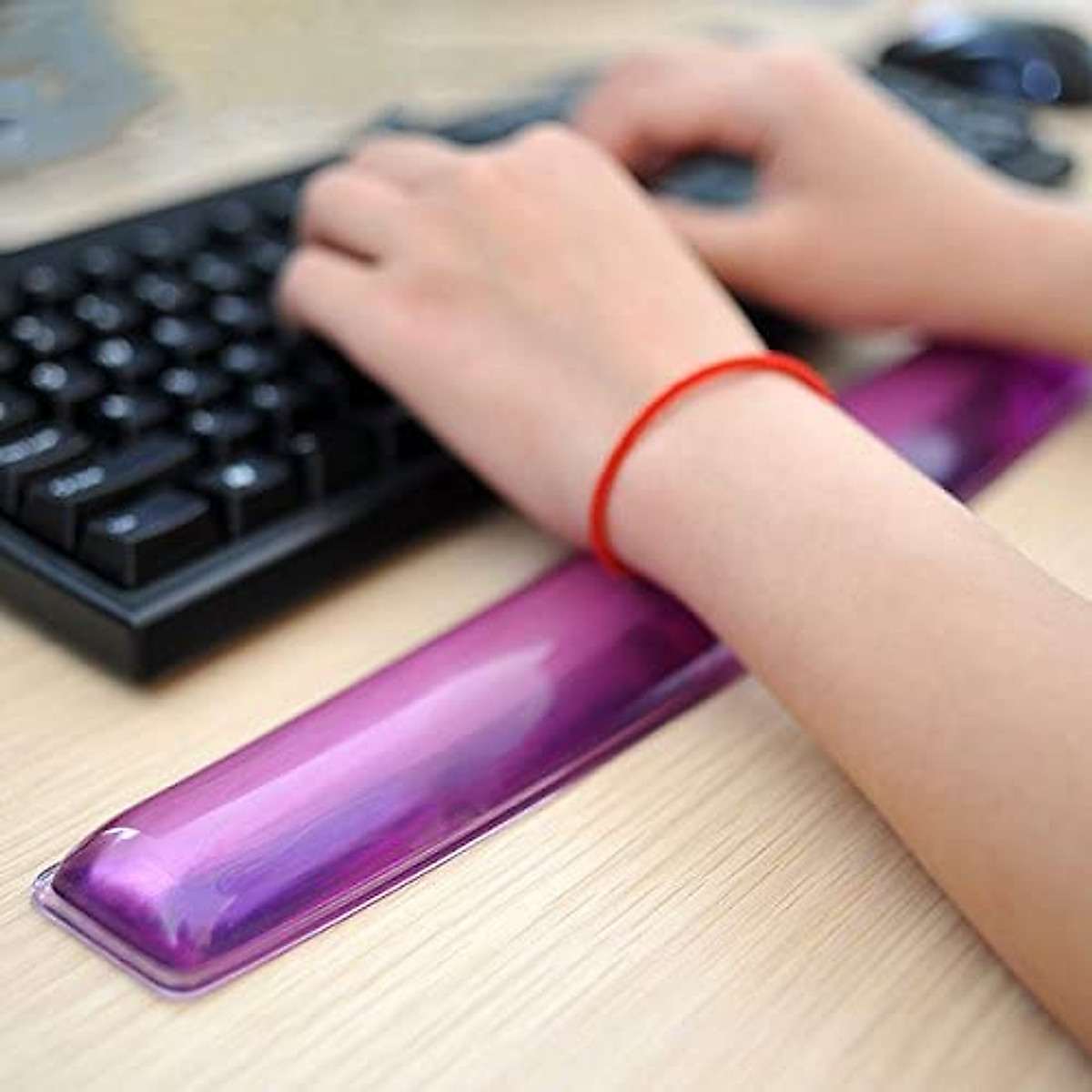 Gel Keyboard Wrist Rest Set Plus - ABRONDA Keyboard & Mouse Wrist Support Pad Office, Computer, Laptop, Mac - Durable, Comfortable and Pain Relief- Black Set