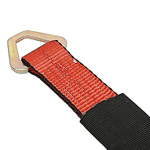 4 Pack 2"x 36" Tow Axle Strap Race Car Truck Wrecker Hauler Wheel Tie Down Strap with D Ring 10,000 Lb Combination Breaking Strength(Red)