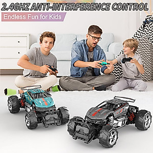 GUOKAI Remote Control Car,2.4GHz Fast RC Cars Toys,1:12 Scale RC Monster Trucks Hobby Grade RC Truck Toys with Rechargeable Battery,Birthday Gift for Kids Boys 6-12 Kids