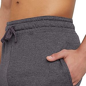 Hanes Men's Jogger Sweatpant with Pockets, Charcoal Heather, Large