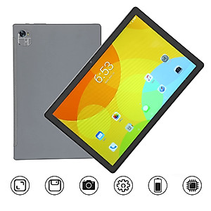 Dpofirs 10.1 Inch Tablet Android 11 Tablet, Octa Core Tablet PC with BT Keybaord, 12GB RAM 256GB ROM, 4G LTE Tablet with BT Keyboard for Business Office Students, Gifts (Grey)