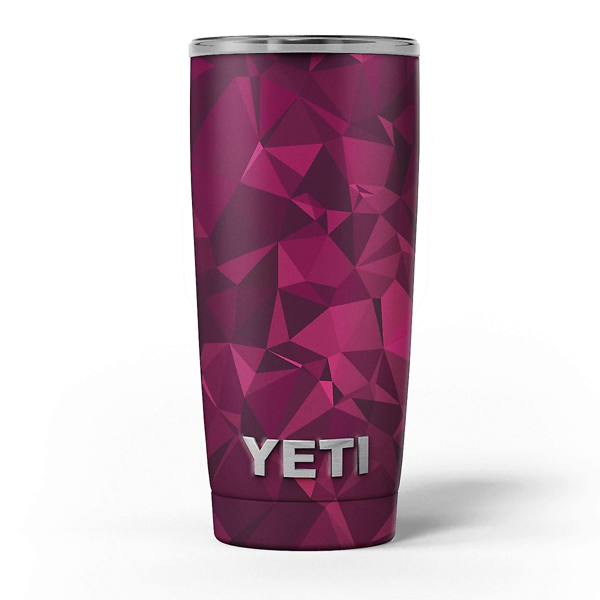 Design Skinz Pink and Red Geometric Triangles - Skin Decal Vinyl Wrap Kit compatible with the Yeti Rambler Cooler Tumbler Cups