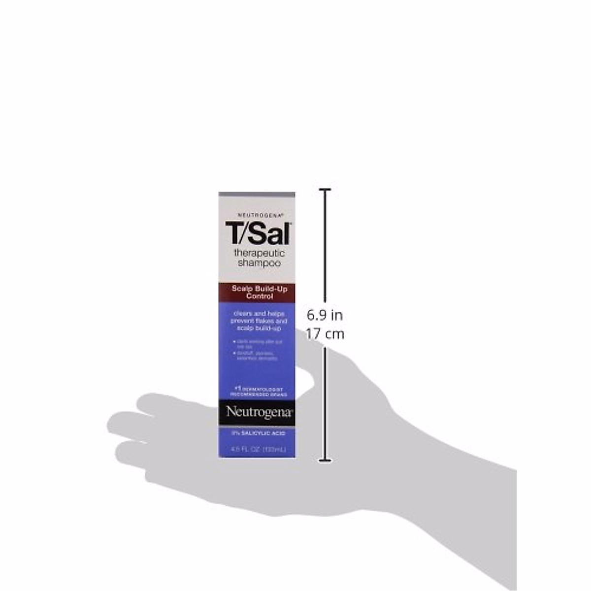 Neutrogena T/SAL Therapeutic Shampoo for Scalp Build-Up Control with Salicylic Acid, Scalp Treatment for Dandruff, Scalp Psoriasis & Seborrheic Dermatitis Relief, 4.5 fl. oz