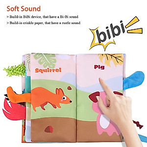 Play-Funny Baby Crinkle Books for Babies, Soft Books for Babies 0-6-12 Months, Car Seat Toys, Hanging Toys Cloth Books for Baby Present