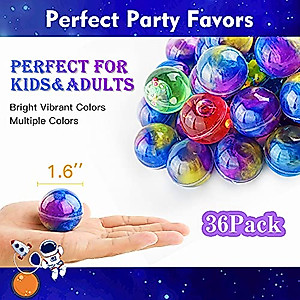 Galaxy Slime 36 Pack, Ball Putty Slime Party Favors for Kids Girls & Boys, Adults, Non Sticky, Stress & Anxiety Relief, Wet, Super Soft Sludge Toy