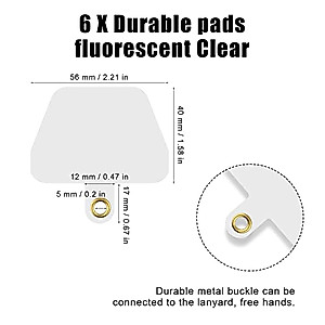 6pcs Phone Tether Tab, Clear Phone Strap Tether Tab Heavy Duty Multifuctional Cell Phone Lanyard Patch Pad for iPhone Most Smartphones, Without Adhesive (Trapezoidal)