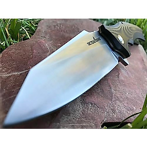 TACTICAL GEARZ G10 EDC Pocket Knife, TG Vex! G10 Handle, 9Cr18MoV Stainless Steel Blade w/Ball Bearing Washers! Includes Sheath! (Black)